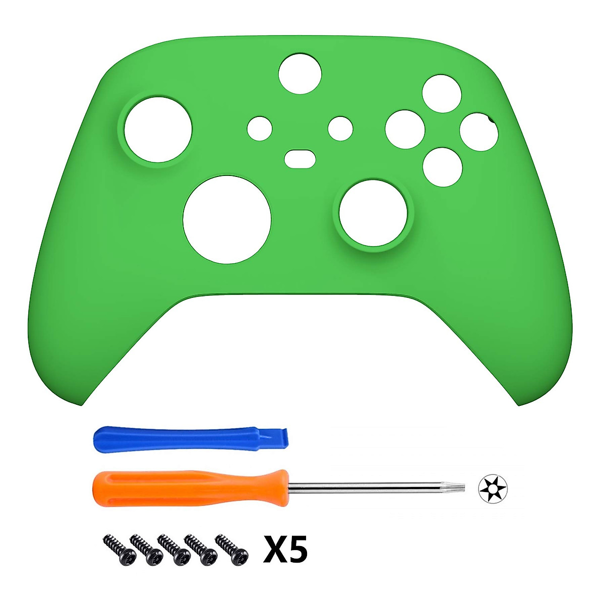 eXtremeRate Green Replacement Side Rails + Back Shell + Faceplate for Xbox Series X/S Controller
