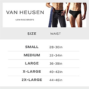 Van Heusen Men's Underwear - Low Rise Briefs with Contour Pouch (10 Pack), Size Large, Black/Grey/Maroon Print/Charcoal