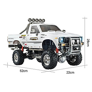 QIYHBVR 1/10 Scale RC Crawler Truck, 4WD Remote Control Pickup Car 4x4 Drive Off-Road for Indoor, Outdoors, RC Model Toy Suitable for Adults, Kids, Girlfriends
