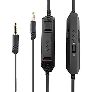 Replacement Astro A40 Cable Inline Mute Volume Control with Mic Compatible for Astro A10/A40/A30/A50 Gaming Headsets to Xbox One Play Station 4 PS4 PC Mobile MixAmp (1M/A&B Modes)