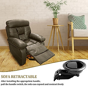 Hotop Recliner Handle Replacement 4 Pieces Chair Release Lever Black Oval Pull Parts Plastic Sofa with Cable Hook, 3.5 x 3 Inches