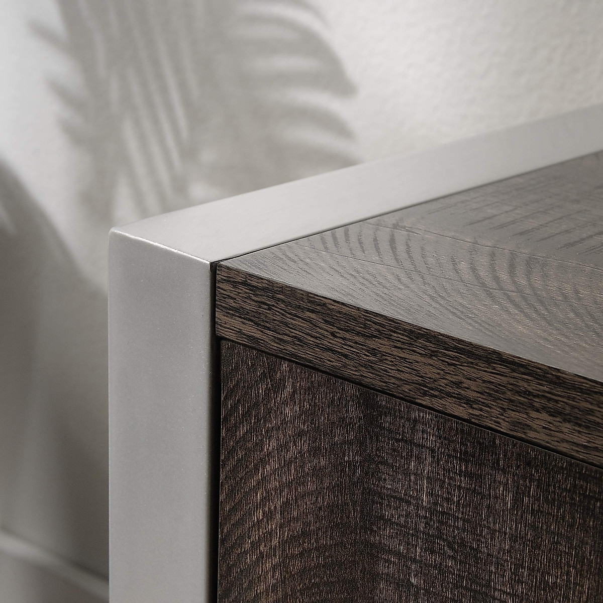 Sauder Rock Glen Credenza, L: 59.06" x W: 17.72" x H: 23.66", Blade Walnut Finish