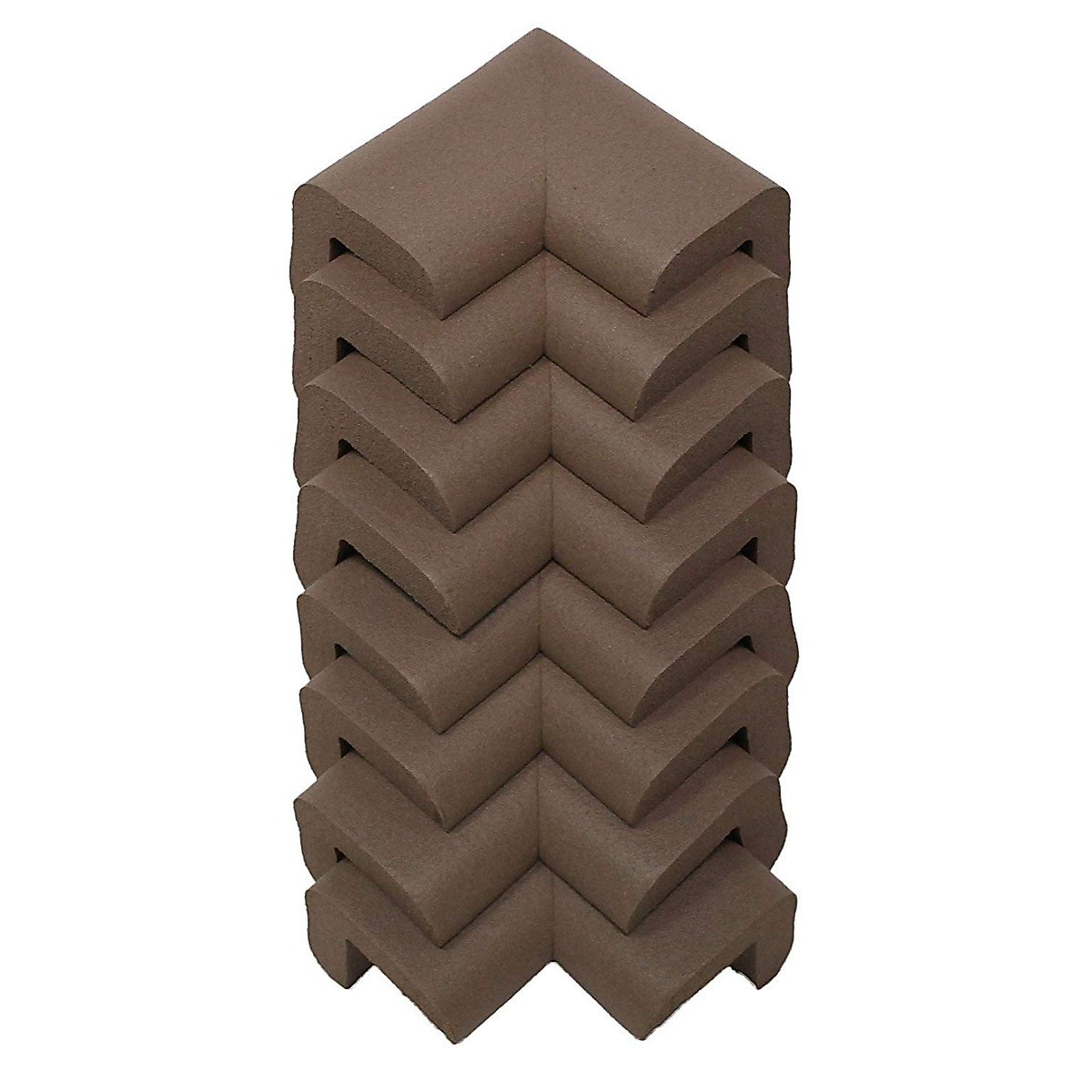 KidKusion Corner Cushion | Made in USA | Brown | 8 Pack | Furniture and Corner Protector
