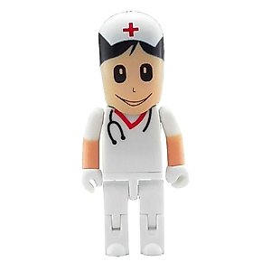 Aneew White Hat Pendrive 32GB Nurse Women Hospital Robot USB Flash Drive Memory Stick U Disk