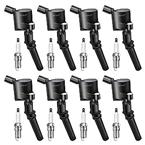MAS Ignition Coil DG508 & Motorcraft Spark Plug SP479 compatible with Ford Lincoln Mercury 4.6L 5.4L V8 Crown Victoria Expedition F-150 F-250 Mustang DG457 DG472 DG491