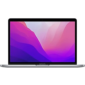 2022 Apple MacBook Pro Laptop with M2 chip: 13” Retina Display, 8GB RAM, 512GB SSD, Touch Bar, Backlit Keyboard, FaceTime HD Camera Space Gray (Renewed)