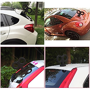 COGEEK 3D Car Wind Up Key, Cute Clockwork Wind Up Key for Back of Car Roof Decoration (Black)