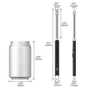 IUIRE Candle Lighter Electric Rechargeable Arc Lighter with LED Battery Display Long Flexible Neck USB C Lighter (rose gold)