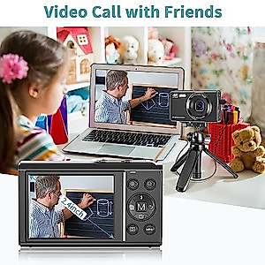 Digital Camera-1080P 44mp Camera, 16x Digital Zoom 2.8 Inch Camera, with 32GB SD Card, Two Batteries