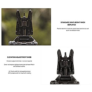 Magpul MBUS PRO Steel Backup Sights, Front Sight Black