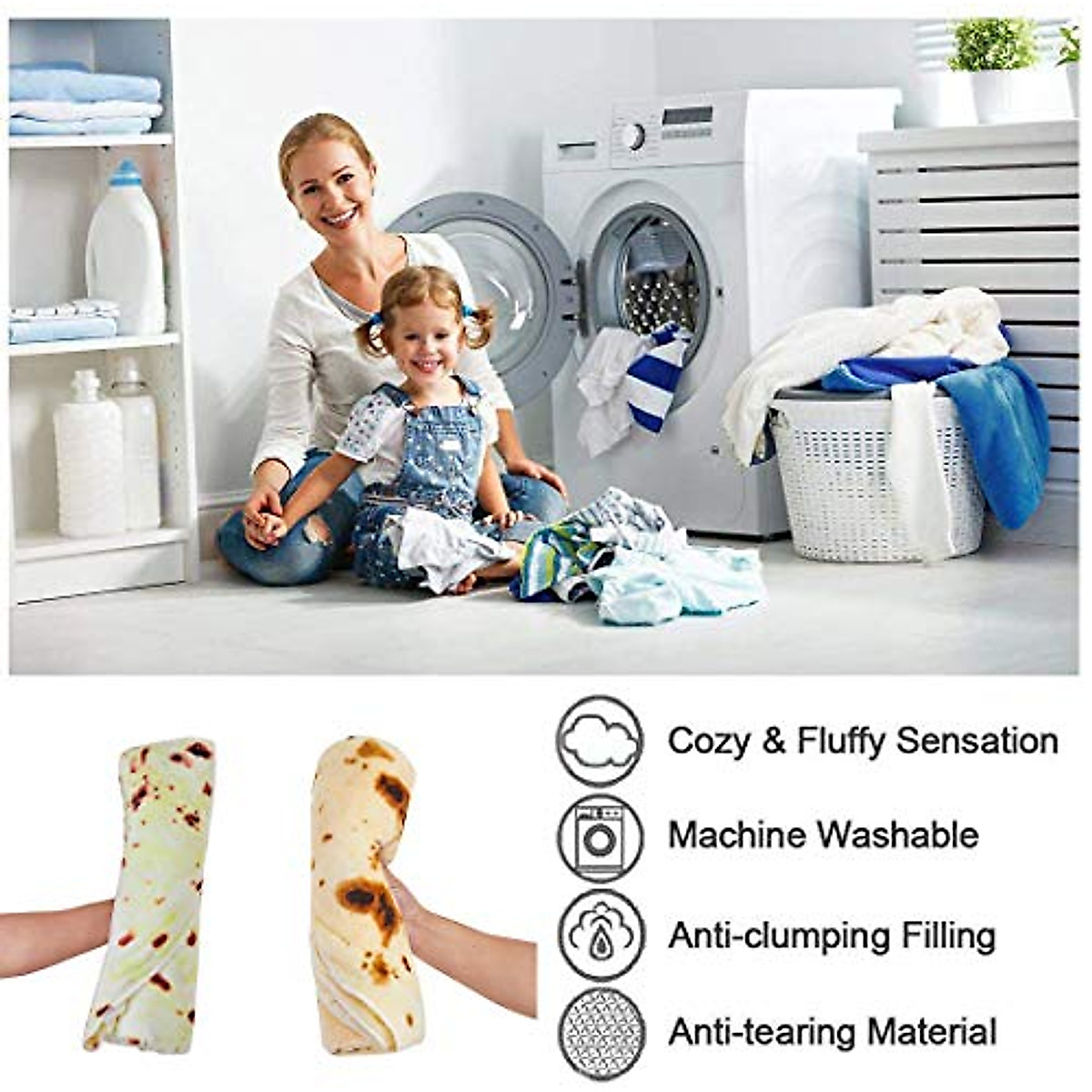 Liveinu Flannel Fleece Blanket Biscuit Wrap Blanket Round Throw Blanket Funny Realistic Food Round Blanket Novelty Food Throw Blanket 47 Inch Biscuit