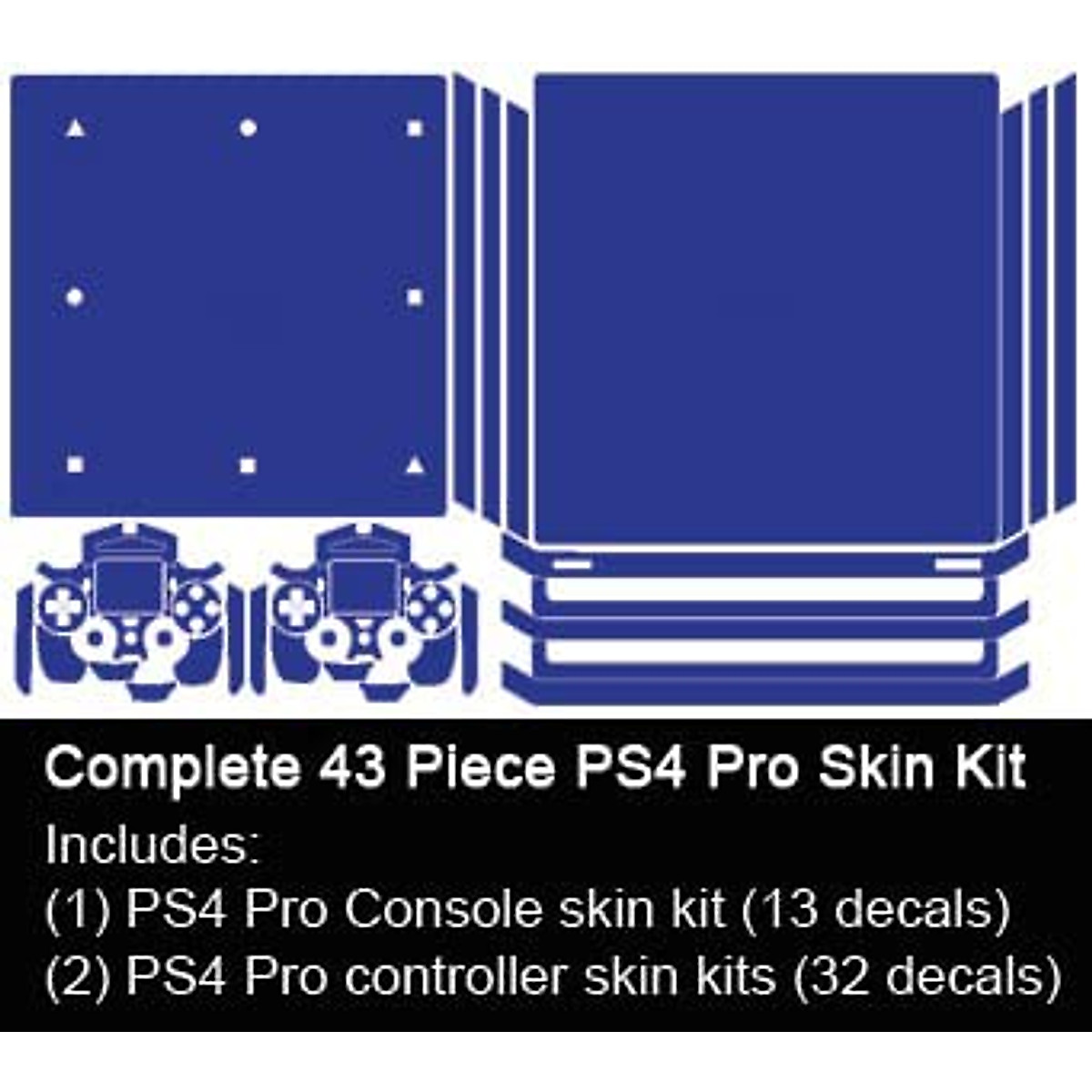 Gold Chrome Mirror - Vinyl Decal Mod Skin Kit by System Skins - Compatible with Playstation 4 Pro Console