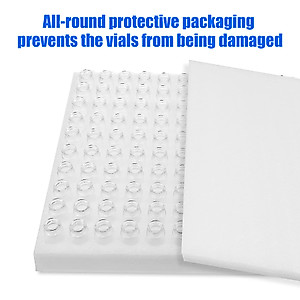 10 ml Clear Glass Vials, 110 Pcs Glass Headspace Vial with Plastic Aluminum Flip Caps and Rubber Stoppers 20mm Transparent Flat Bottom Lab Sample Vial