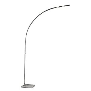 Adesso 4235-22 Sonic LED Arc Lamp, 91 in., 124W, Brushed Steel Finish, 1 Floor Lamp , White