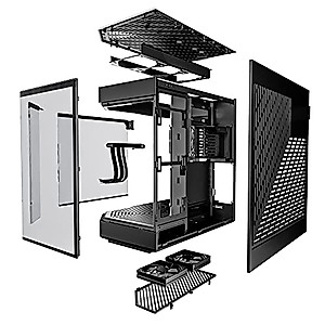 HYTE Y60 Modern Aesthetic Dual Chamber Panoramic Tempered Glass Mid-Tower ATX Computer Gaming Case with PCIE 4.0 Riser Cable Included, Black (CS-HYTE-Y60-B)