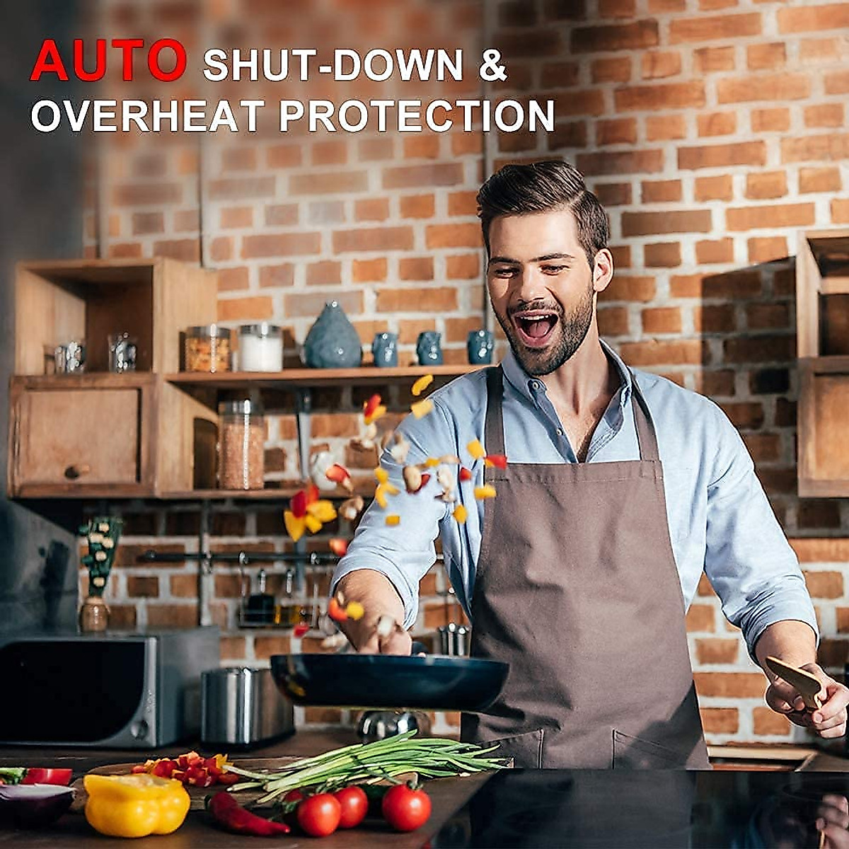 Electric Cooktop 24",220V~240V Built-in 4 Burners Ceramic Cooktop with Hard Wire, 6000W Touch Control Glass Cooktop, 24 Inch Electric Stove Top,Hard Wire(No Plug)