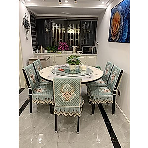 Round Lazy Susan Turntable Organizer for Table, Kitchen Tabletop Rotating Tray Tempered Glass Non-Skid Serving Plate, with Aluminum Base, Silent Smooth, Thick: 8mm, Diameter is 19"~39" (Size : 50cm/1