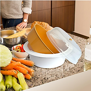 Trenton Gifts Microwave Steamer for Vegetables - Veggie Steamer Microwavable, Ideal for Cooking Fresh Vegetables. BPA Free, Dishwasher Safe