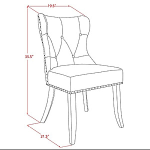 East West Furniture HLSI5-LWH-15 5 Piece Dinette Set Includes a Round Dining Room Table with Pedestal and 4 Baby Blue Linen Fabric Upholstered Parson Chairs, 42x42 Inch, Linen White