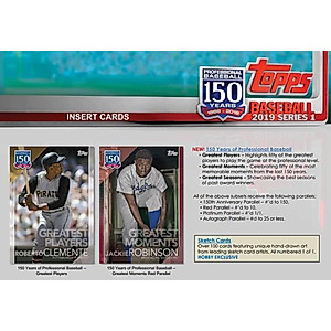 Topps 2019 Baseball Series 1 Trading Cards Relic Value Box (Retail Edition)