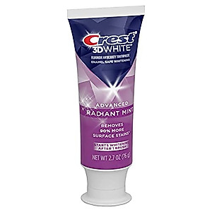 Crest 3D White Radiant Mint, Teeth Whitening Toothpaste, 2.7 oz
