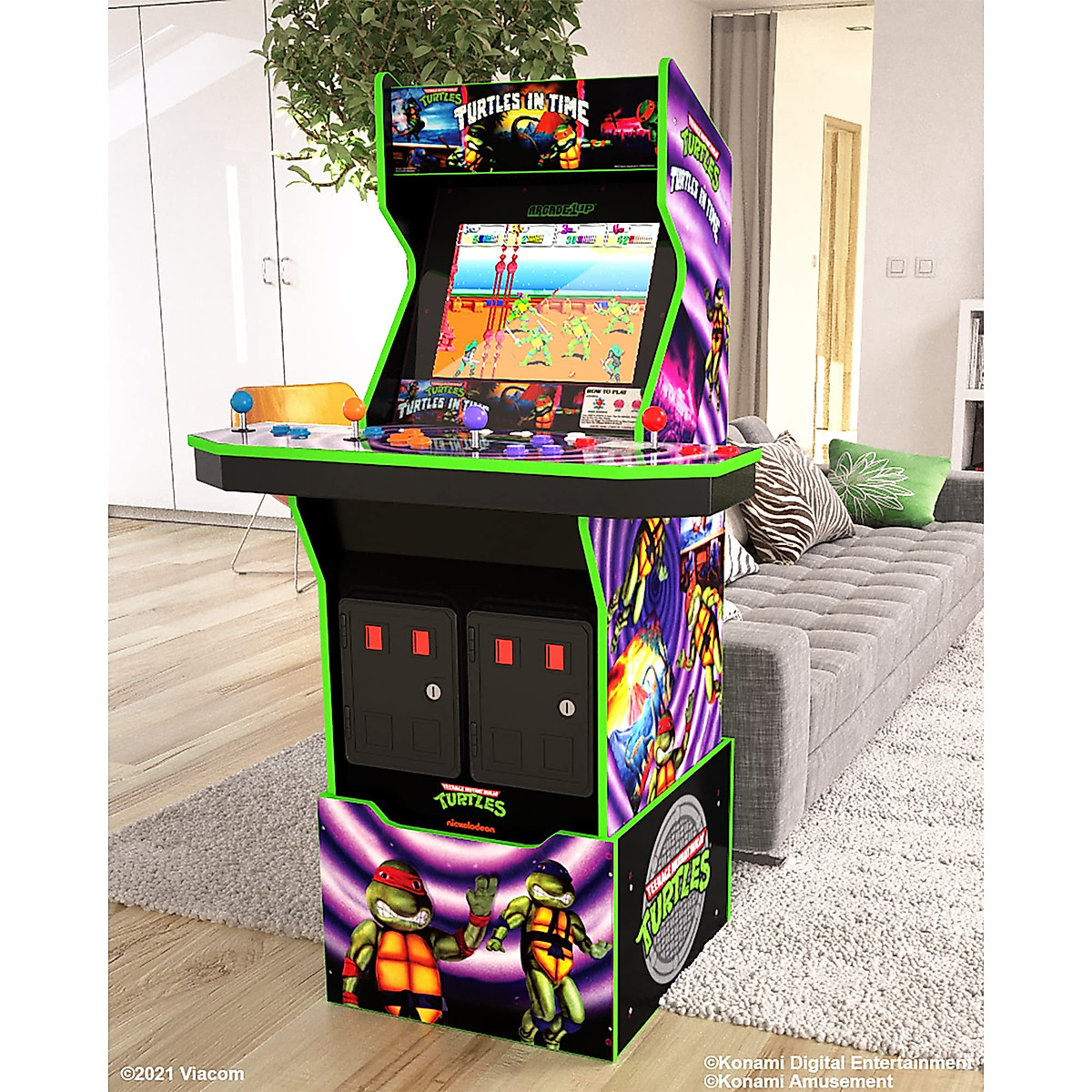 Arcade1Up Teenage Mutant Ninja Turtles Arcade Machine w/ Riser