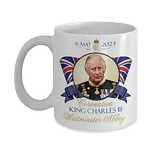 Cyber Hutt West King Charles III Coronation 2023 Commemorative Coffee Mug v2