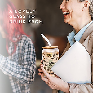 Teacher Appreciation Gifts - Teacher Gifts for Women, Thank You Teacher Gifts, Teachers Appreciation Gifts - Teacher Birthday Gifts, Back To School Gifts, Teacher Retirement Gifts - 16 Oz Can Glass