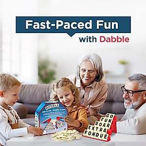 Dabble Word Game - Enhances Memory, Spelling, and Vocabulary for All Ages - Award-Winning, Engaging, Educational Entertainment for Kids, Families, and Seniors, 2-4 Players, Ages 8+
