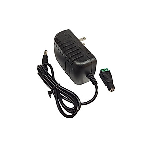 AC to DC Adapter 5V 3A Power Supply with 5, 5mm x 2, 1mm Plug Connector for Strip Light, Wireless Router, Security System , Switches, CCTV Cameras, Black, 8CM*5CM*3.3CM