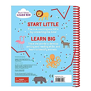 Wipe Clean Dot to Dot Animal Book For Kids 3 - 5 (Start Little Learn Big Series)