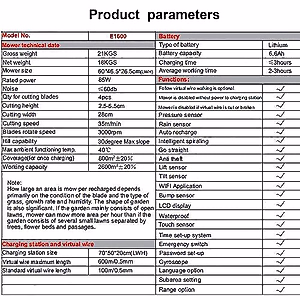 Smart Weeder, 3000 RPM Mowing Robot, Mowing Range: 2600㎡, Battery Life: 2-3 Hours, Anti-Theft + Automatic Charging, Used for Back Garden/Lawn Care