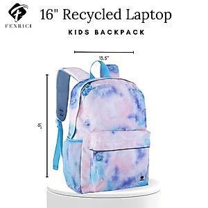 Fenrici Tie Dye Backpack: The Perfect Girls' Backpack for School, Teens and Kids with Padded Laptop Compartment, Tie Dye, Pink, 16 Inch