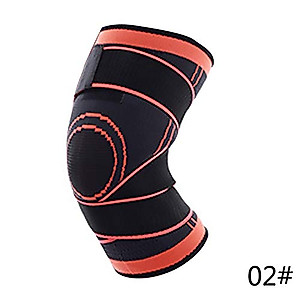 YCSM 1 Piece Set of Knee Support Protector, Compression Elastic Support Belt, Sports Knee Pads, for Running, Basketball and Volleyball (Color : Orange 1PC Strap, Size : XL)