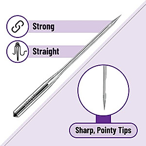 Mr. Pen- Sewing Machine Needles, 50 Pack, Universal Sewing Machine Needles for Singer, Brother, Janome, Varmax, Assorted Sizes 65/9, 75/11, 80/12, 90/14, 100/16, Needles for Sewing Machine