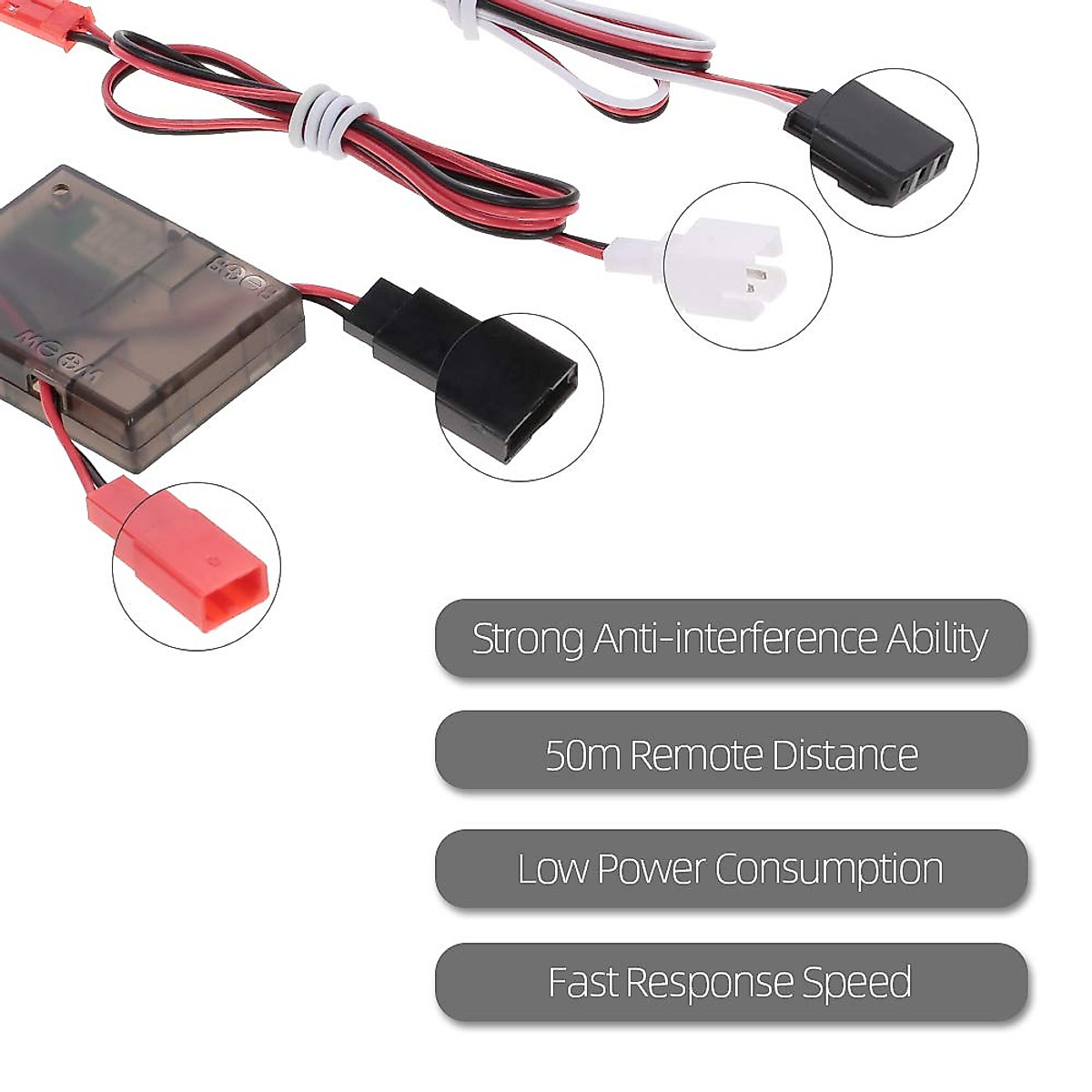 GoolRC Wireless Winch Remote Controller with Receiver Replacement for 1/10 Traxxas Axial Tamiya RC4WD HPI Redcat RC Crawler Car