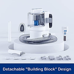 kanpets Dog Vacuum for Shedding with Max 3.4L Dust Bin, Indoor Clipper Kit, Hyper-Power but Super Quiet, 4 Professional Grooming Tools, Gift for Cat Pets Hair (Green)