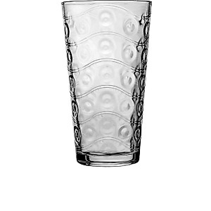 Circleware Cosmo Huge 16-Piece Glassware Set of Highball Tumbler Drinking Glasses and Whiskey Cups for Water, Beer, Juice, Ice Tea Beverages, 8-15.75 oz & 8-12.5 oz, Parade