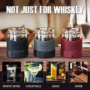 Opard 5oz Cooling Cups Double Wall Plastic Insulated Freezable Whiskey Glasses Drink Chilling Tumbler Set of 2 for Whiskey, Wine, Cocktails, Juice
