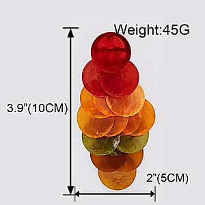 ZMANYIJEW Rainbow Acrylic Tassel Earrings for Women Colorful Leaf Flower Earring Bead Rainbow Earring for Women(B)