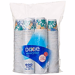 Dixie Bath, 3 oz Cups,Varies Color, 600 Count (Pack of 1)