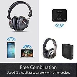 Avantree HT4189 40Hrs Wireless Headphones Set for TV Watching with Bluetooth Transmitter (Digital Optical AUX RCA), No Delay, Dual Link Support, High Volume Over Ear Headset for Seniors, Long Range