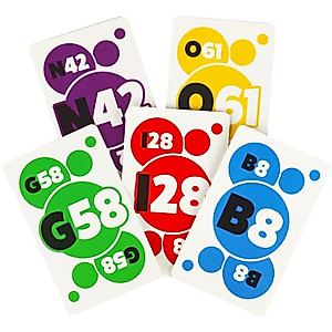 Regal Games - Family Bingo Bundle - Includes 100 Unique Bingo Cards, 75 Jumbo Calling Cards, 1000 Colorful Chips - Fun Family-Friendly Game - Ideal for Large Groups, Parties, Game Nights - Ages 8+