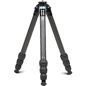 SIRUI AM-284 Travel Carbon Fiber Tripod, Professional Camera Tripod with 4-Section Legs, Twist Leg Locks, Detachable Metal Spikes, Loads up 33LB