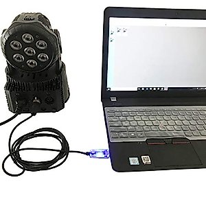 USB to DMX 512 3PIN XLR Interface Adapter Computer PC Stage Lighting Controller Dimmer USB to DMX Freestyle Software RS485 Serial Converter Cable (Length:6ft)