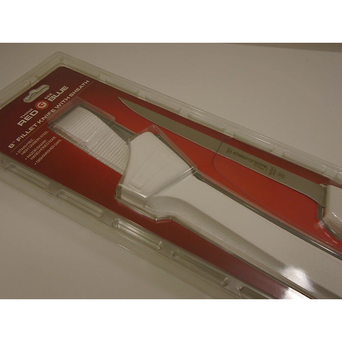 American Coastal Conservation Association 8" Semi Flex Stainless Narrow Filet Knife SG133-8 With Hard Shell Sheath