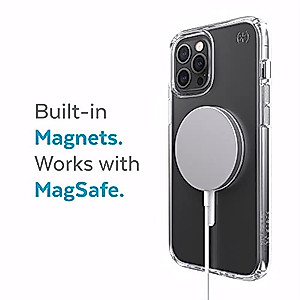 Speck Products Presidio Perfect Clear + MagSafe iPhone 12 Pro Max Case, Clear/Clear