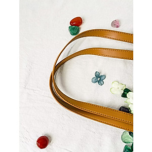 Seamido Straw Bag Handwoven Beach Bags Corn Straw Tote Woven Shoulder Bag For Women (Beige)