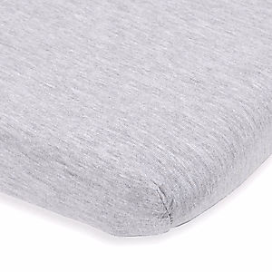 Bassinet Fitted Sheet for Baby Beside Dreamer Bedside Sleeper and Chicco Next2Me – Fits Perfectly on 20 x 33 Mattress – Snuggly Soft Jersey Cotton – Light Grey