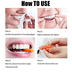 KISEER 24 Pcs Colorful Orthodontic Aligner Chewies for Aligner Chompers Aligner Trays Seaters, 6 Color